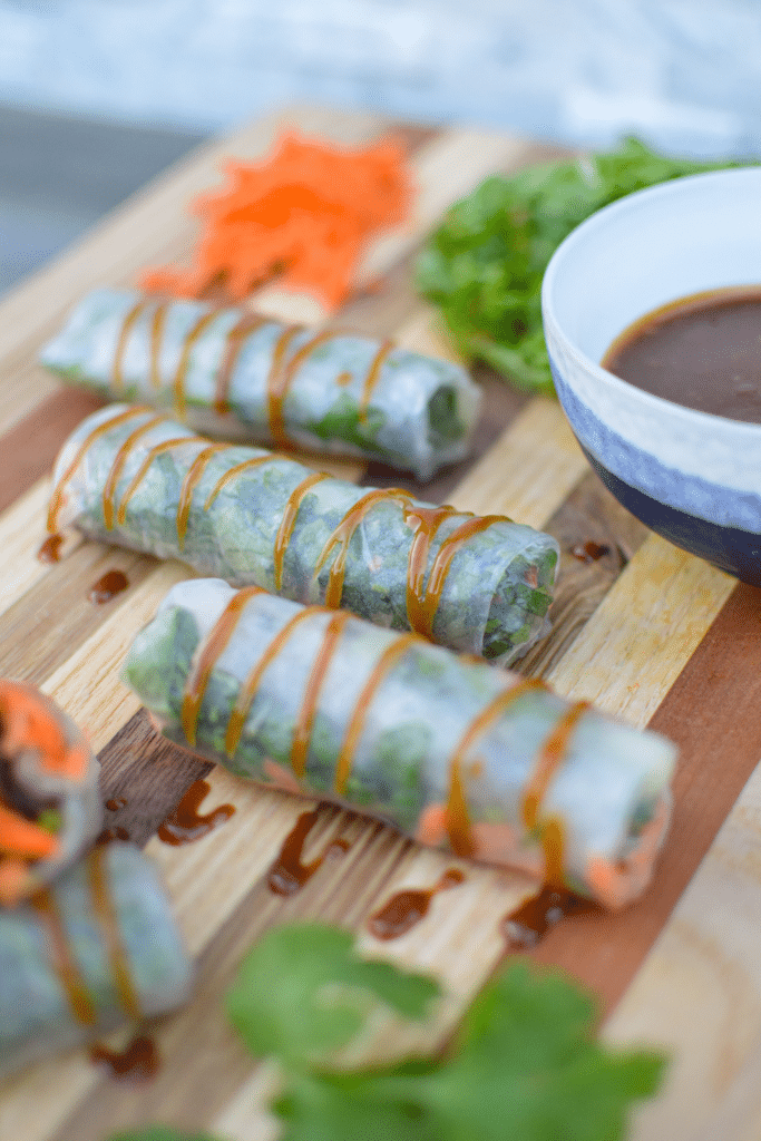 Portobello Mushroom Vegan Spring Rolls - Hungry Happy Home