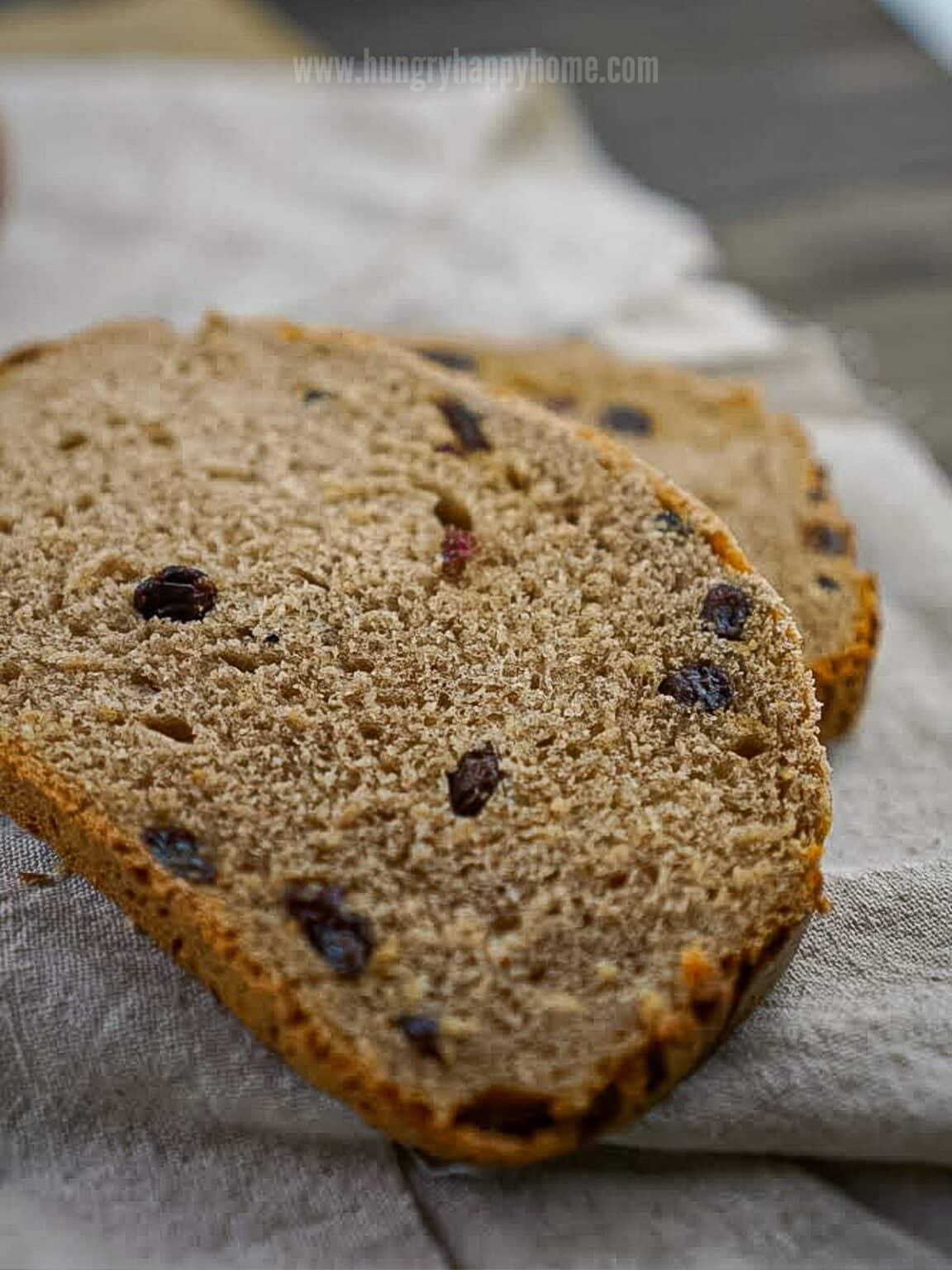 Sourdough Discard Cinnamon Raisin Bread (Bread Machine) - Hungry Happy Home